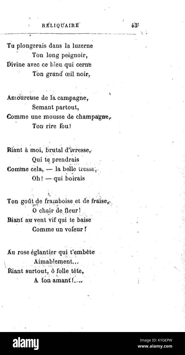 A page from 'Poésies' by Arthur Rimbaud, one of France's most ...