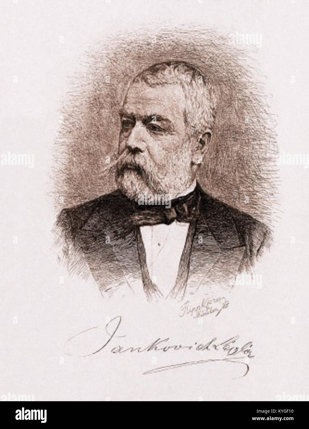 This portrait by Rippl depicts László Jankovich, capturing his likeness ...