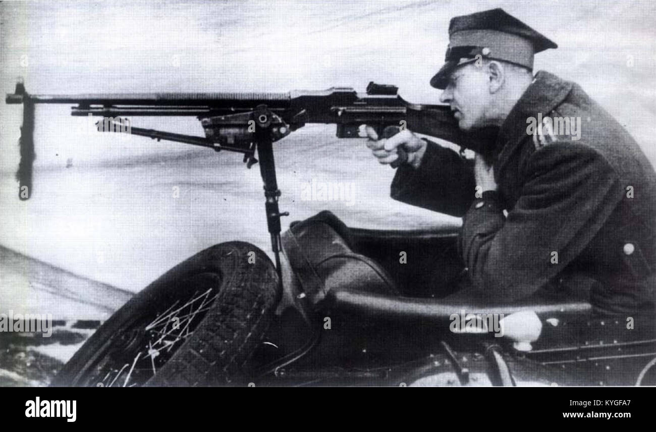 The Rkm wz.28 on a Sokół motorcycle, a notable military piece used in ...