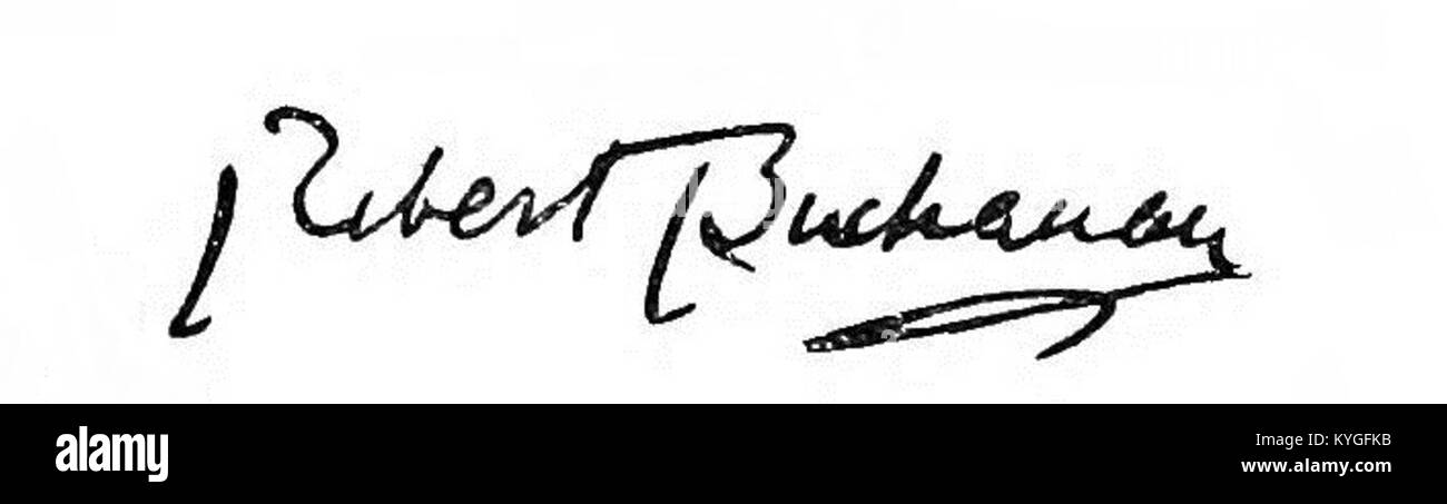 Robert Williams Buchanan's Signature Stock Photo - Alamy