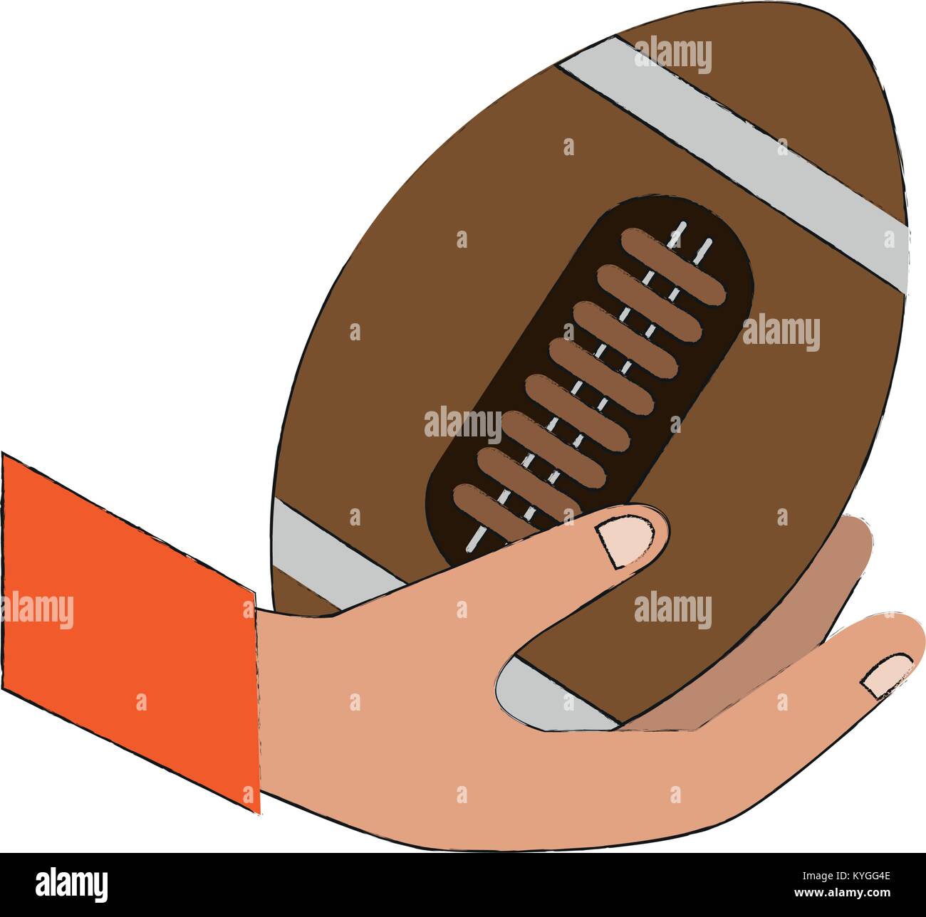 Hand with football ball Stock Vector Image & Art - Alamy