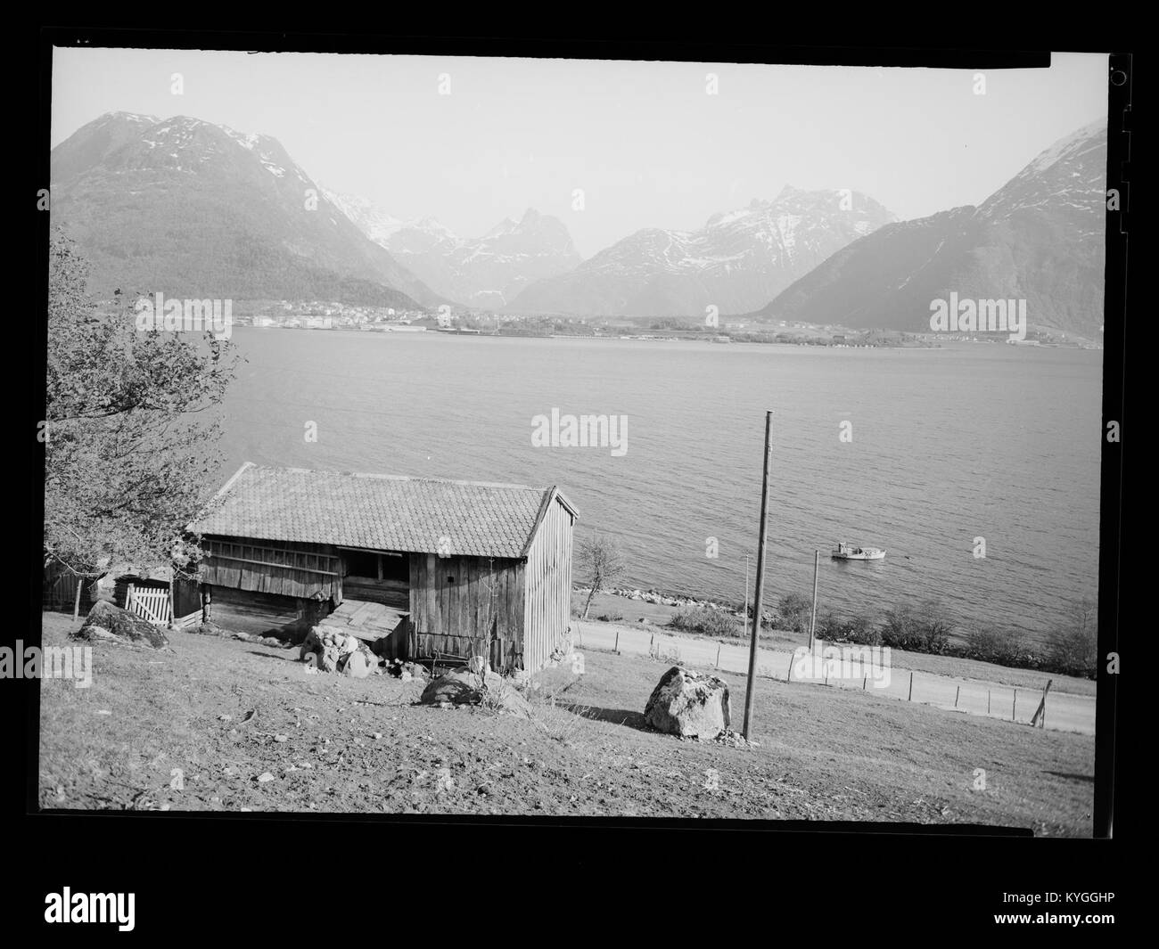 This photograph captures the Romsdalen valley and the town of Åndalsnes ...