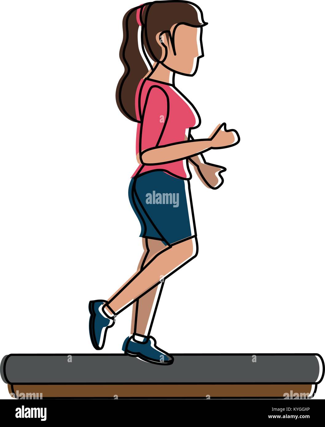 Woman running cartoon Stock Vector Image & Art - Alamy