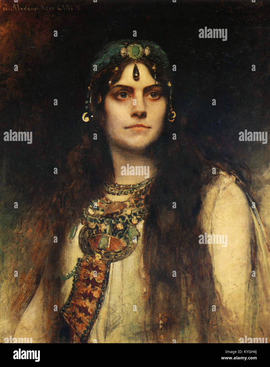 This image shows Rose Caron portraying Salammbo, the central character ...