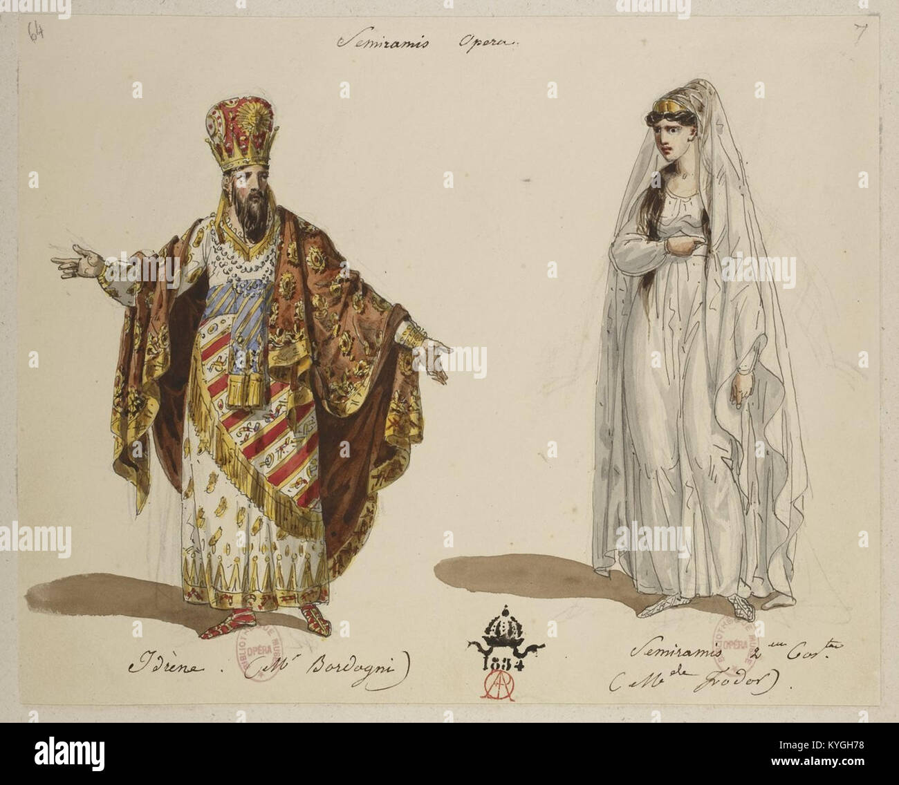 Rossini - Semiramide - Paris 1825 - Hippolyte Lecomte - Idrène (Mr ...