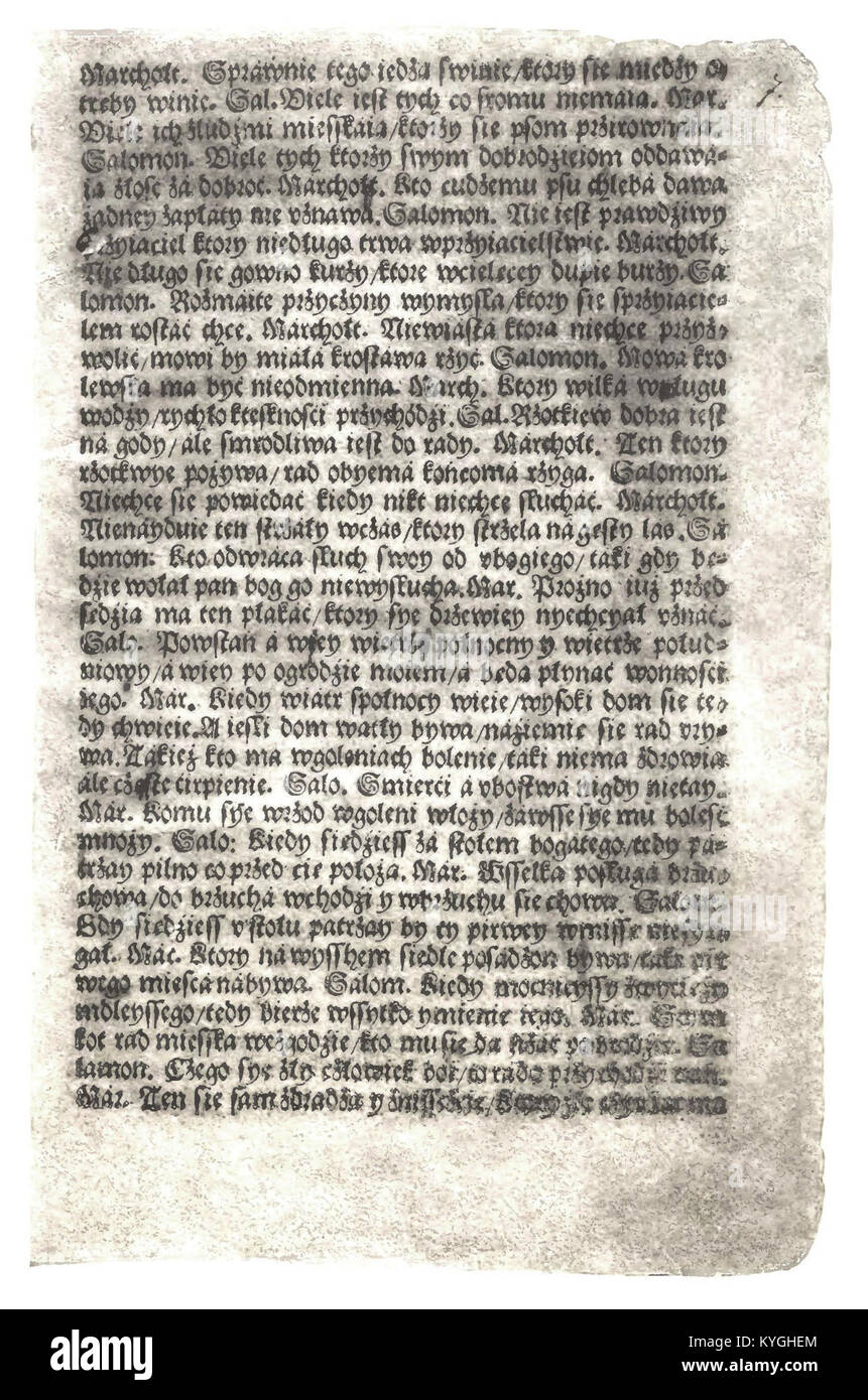 A historical text referencing a conversation between King Solomon and ...