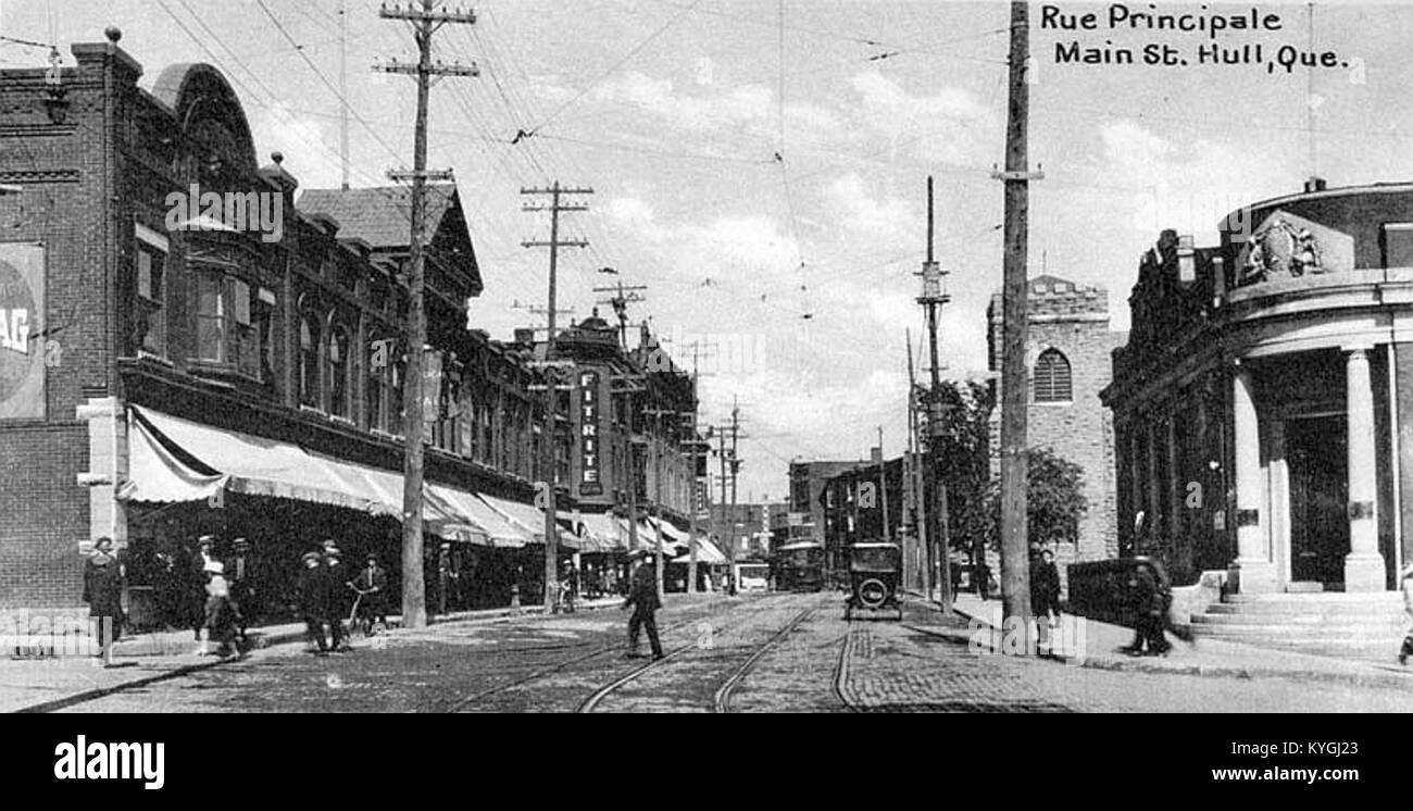 Rue Principale, Hull, Quebec (1920 Stock Photo - Alamy