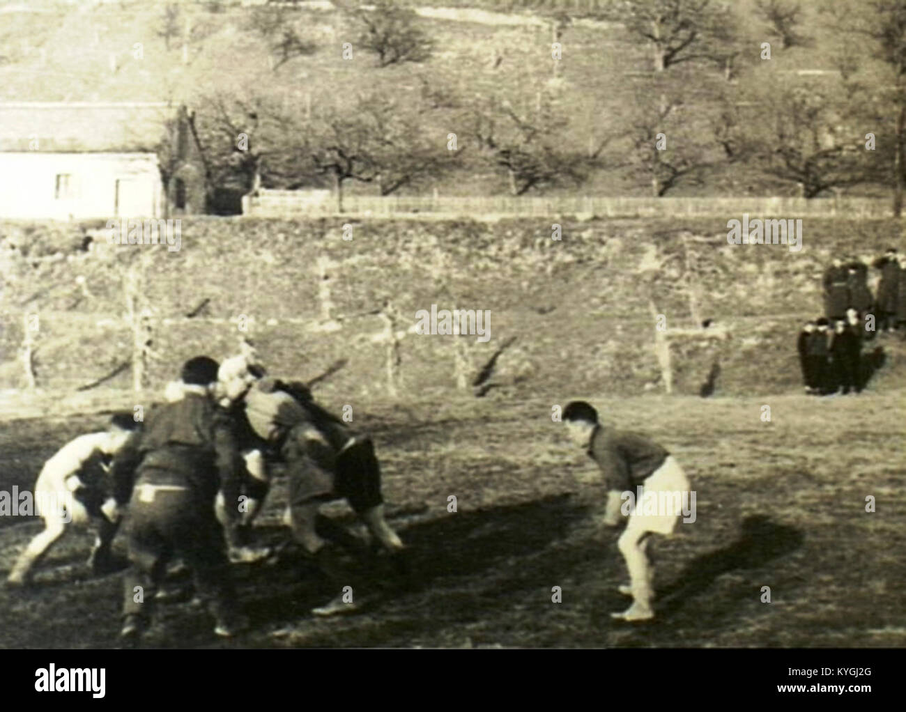 A rugby match at Stalag XVIII-D, a German POW camp in World War II ...
