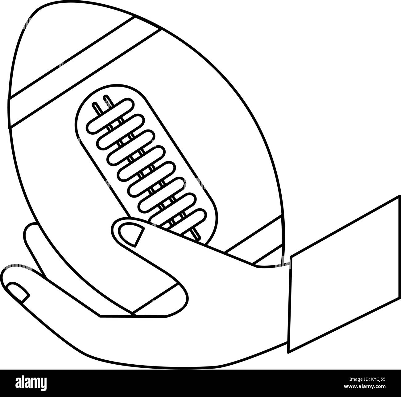 Hand with football ball Stock Vector Image & Art - Alamy