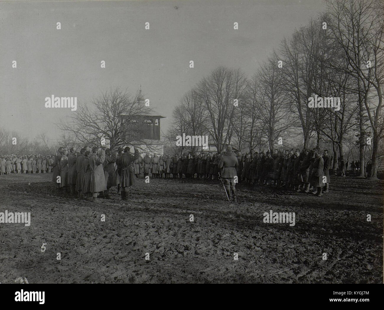 This photograph dated December 1916 shows Romanian and Austrian ...
