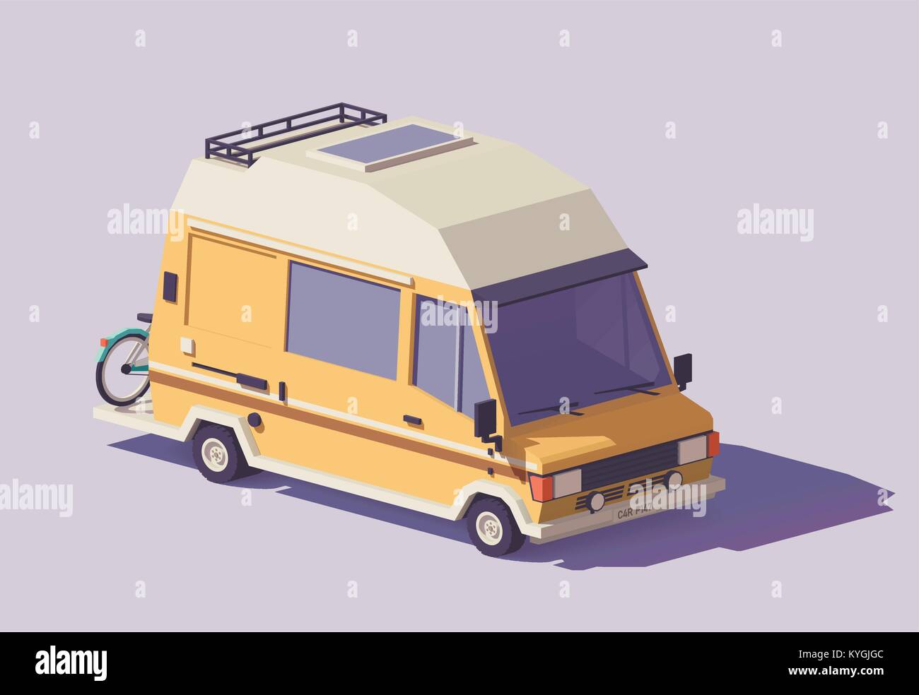Vector low poly RV camper van Stock Vector Image & Art - Alamy