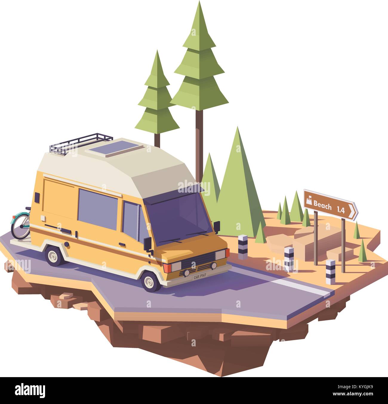 Motorhome camper vehicle transport Stock Vector Images - Alamy