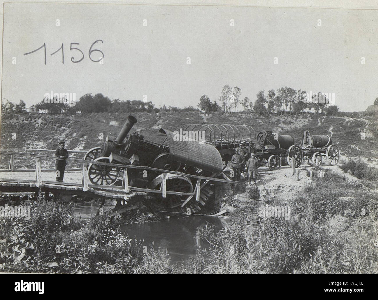 This photograph shows a Russian steam locomotive on the collapsed Zlota ...