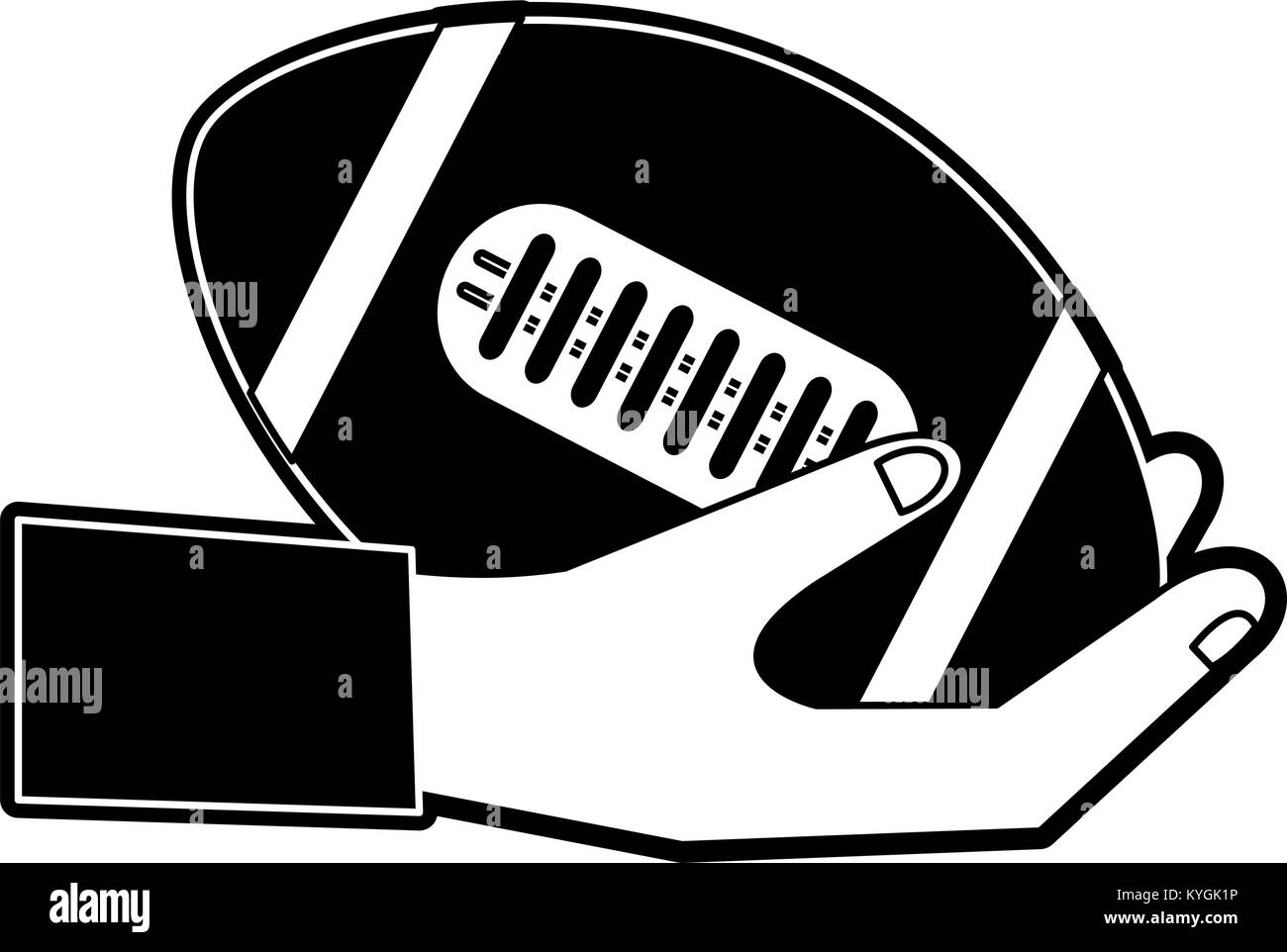 Hand with football ball Stock Vector Image & Art - Alamy