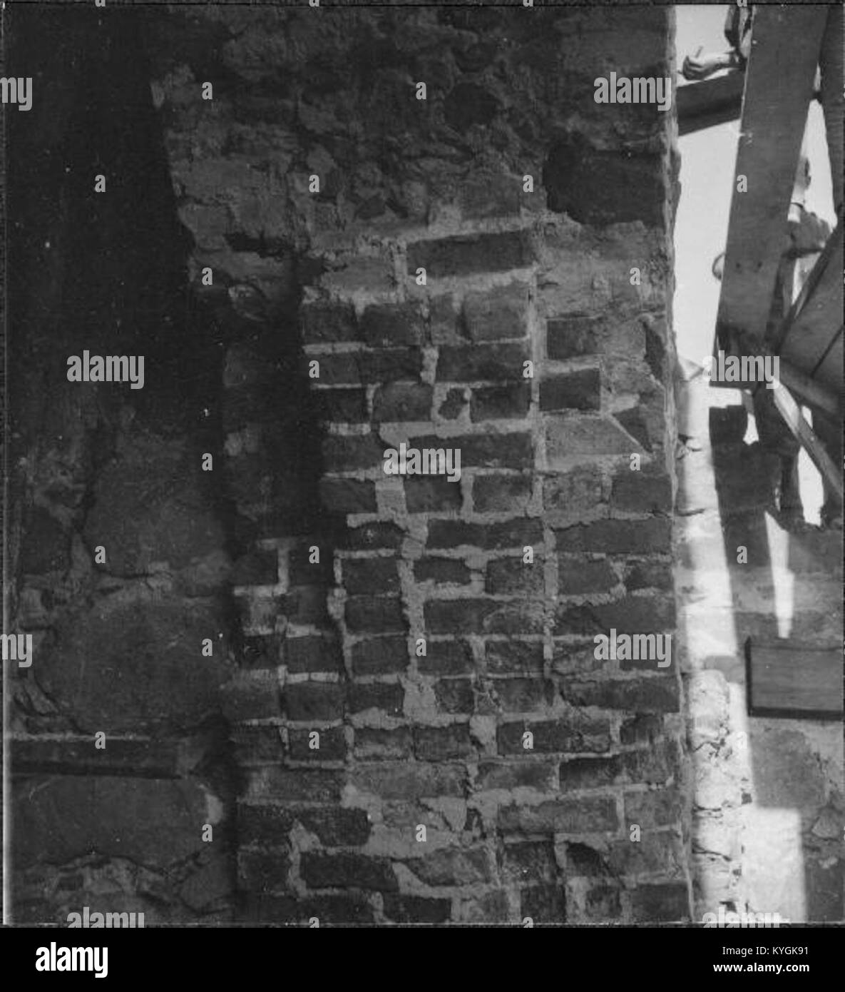 A depiction of the Lilla Rytterne Church ruins, located in Sweden. The ...