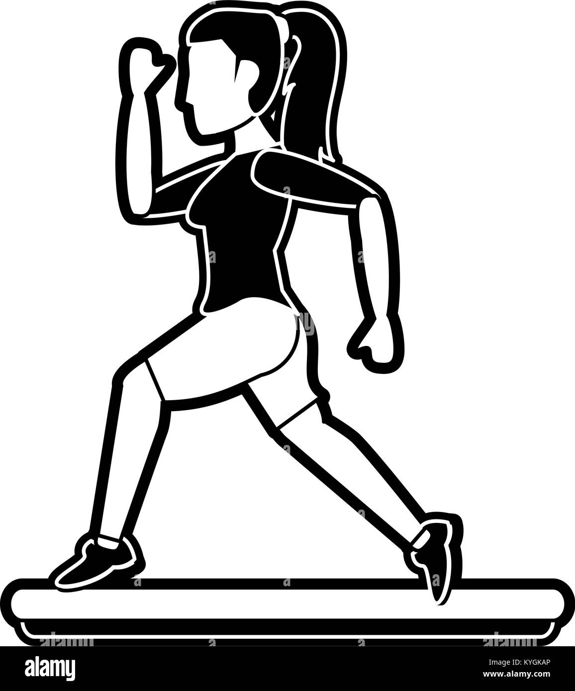 Woman running cartoon Stock Vector Image & Art - Alamy