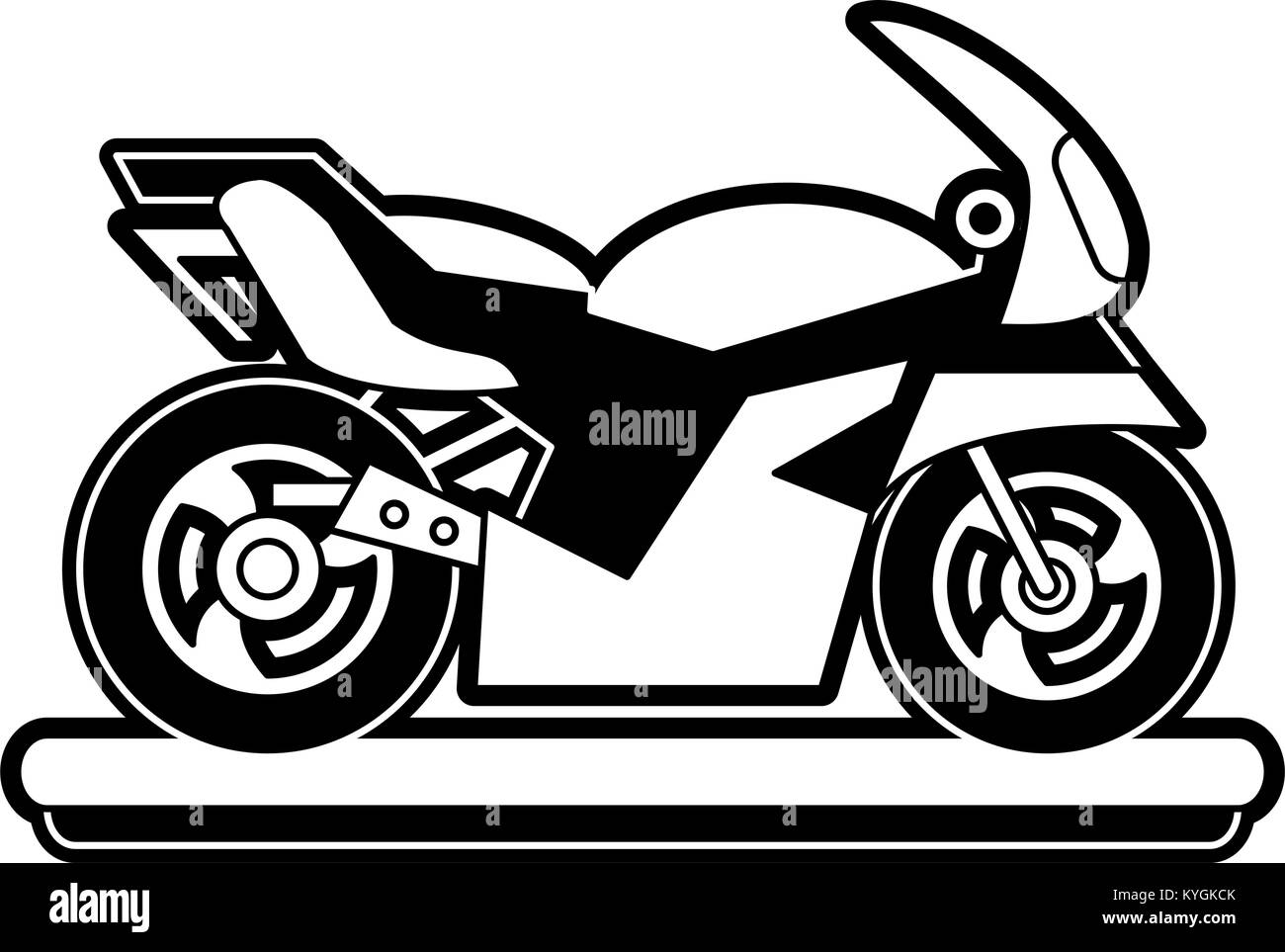 Racing Motorcycle Clipart Black And White