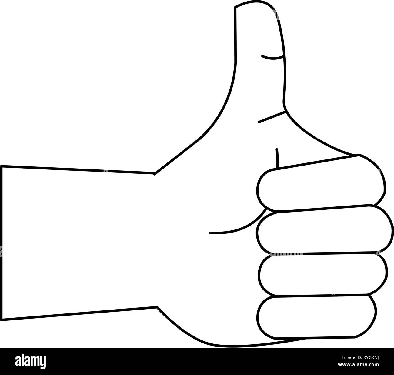 Thumb up like hand symbol Stock Vector Image & Art - Alamy