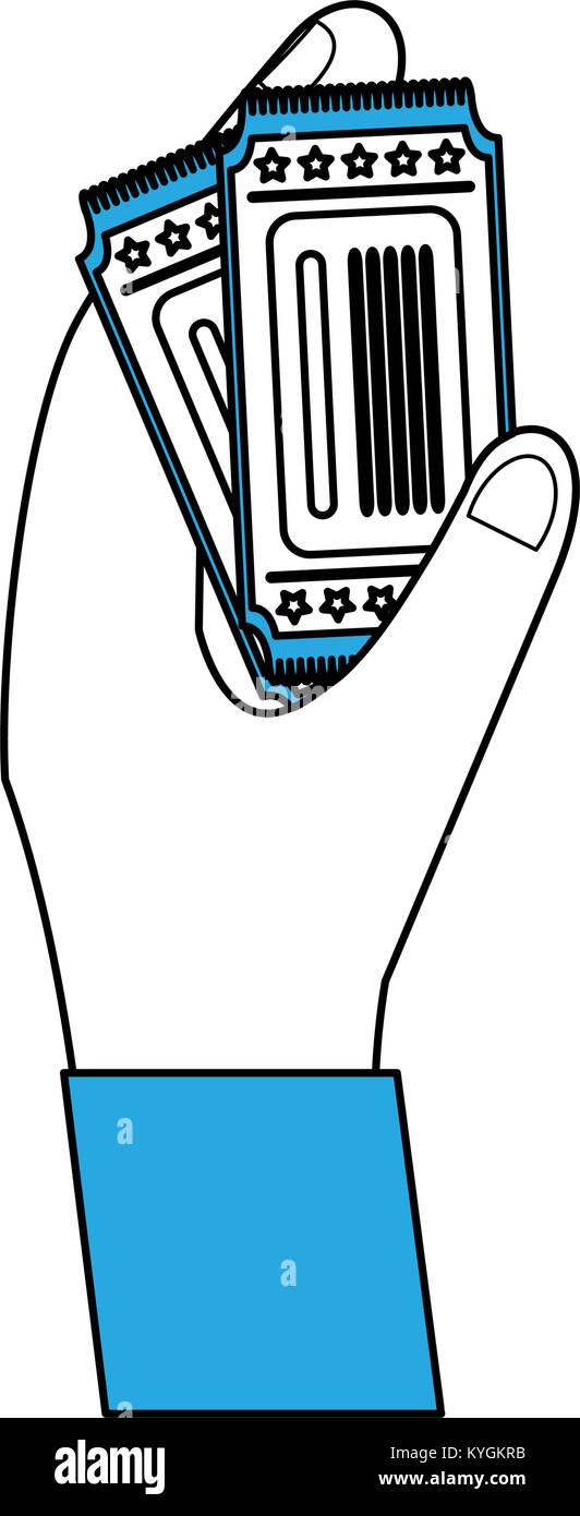 Hand with tickets Stock Vector Image & Art - Alamy