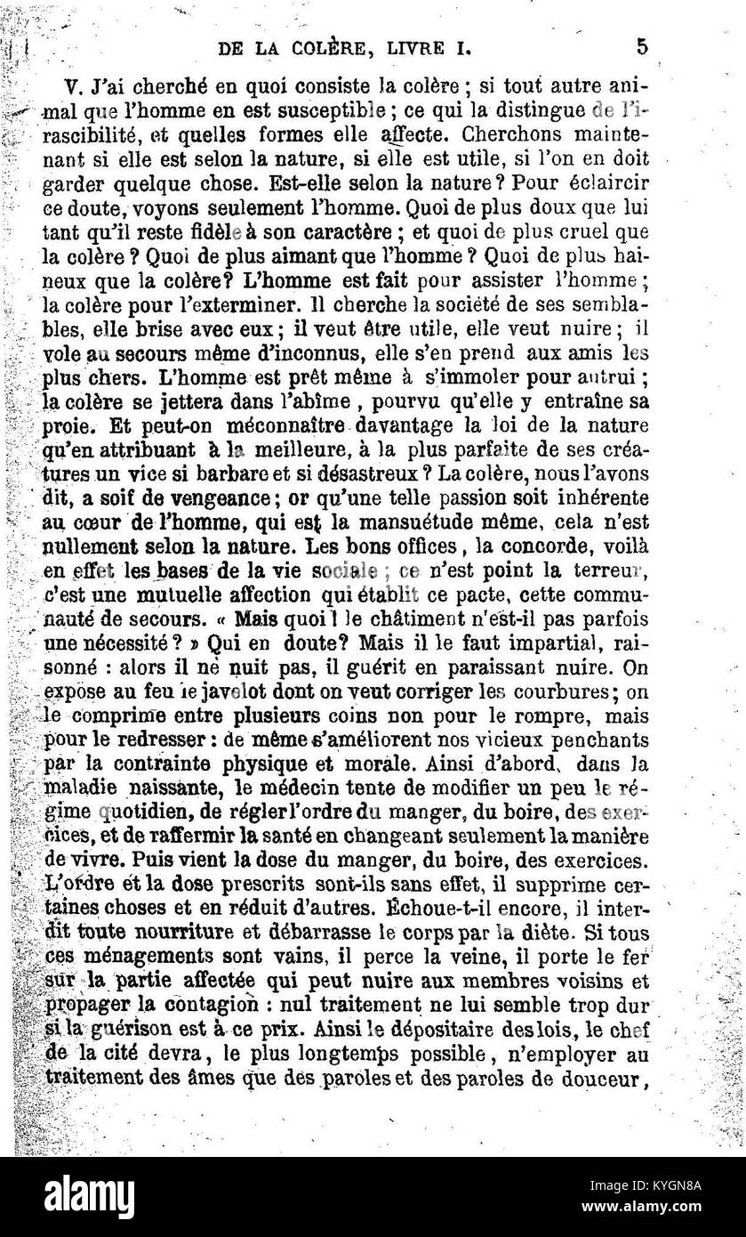This page from 'Oeuvres complètes' by the philosopher Sénèque presents ...
