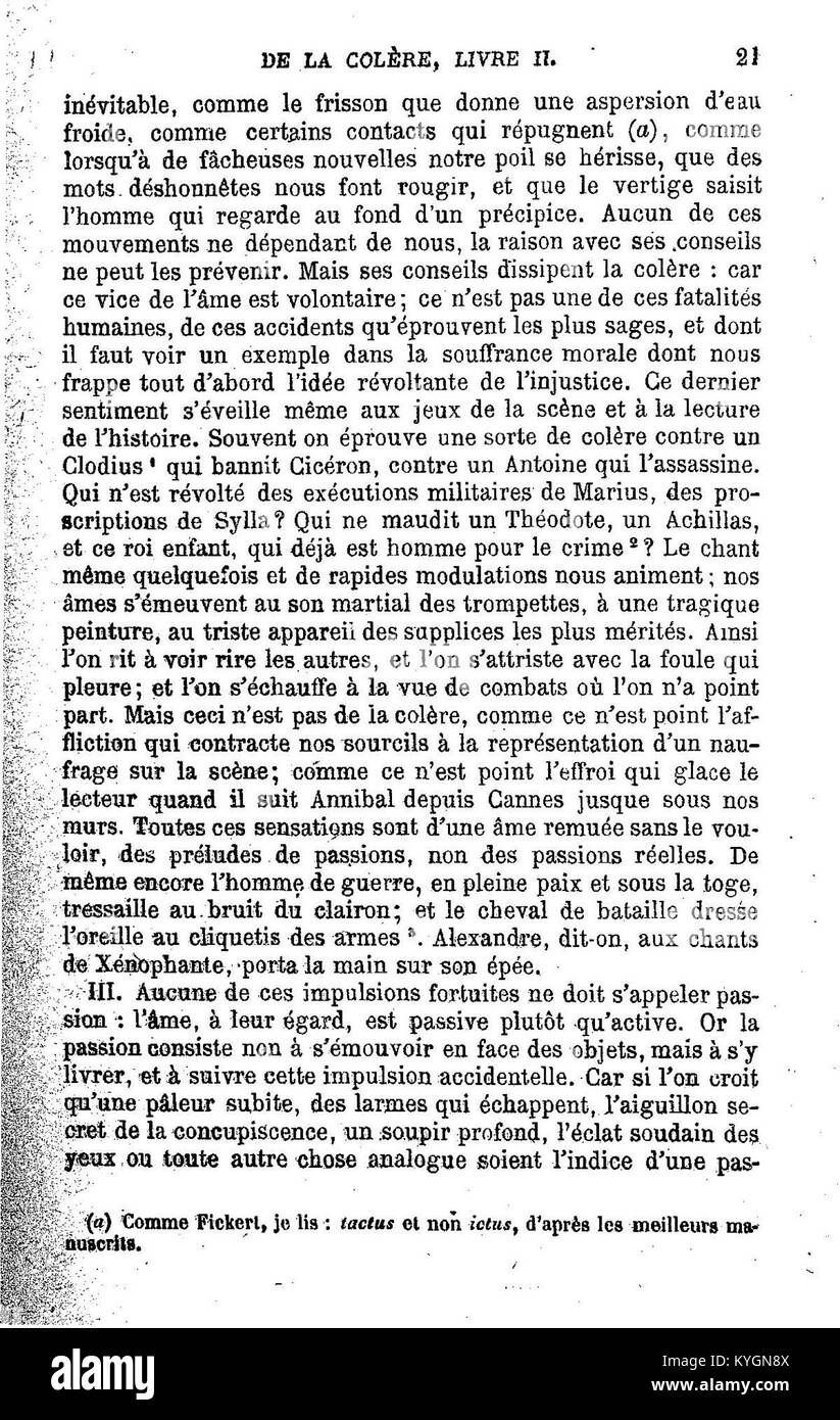 This page is from Seneca's complete works, providing examples of his ...