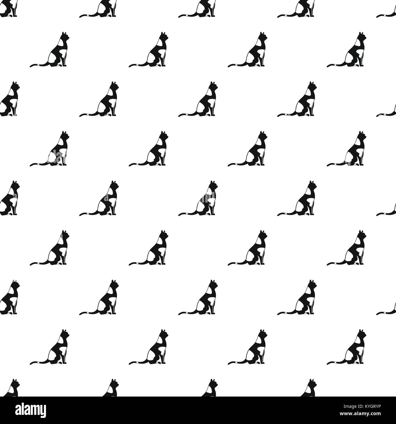 Sitting cat pattern vector Stock Vector Image & Art - Alamy