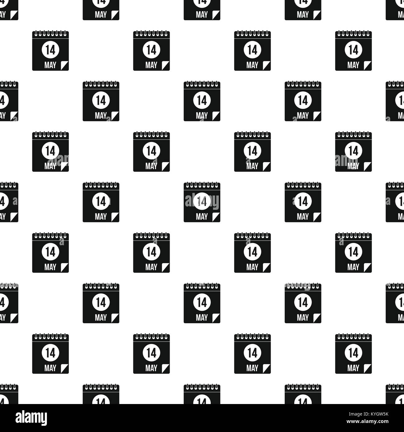 Spiral calendar page 14th of May pattern vector Stock Vector Image ...