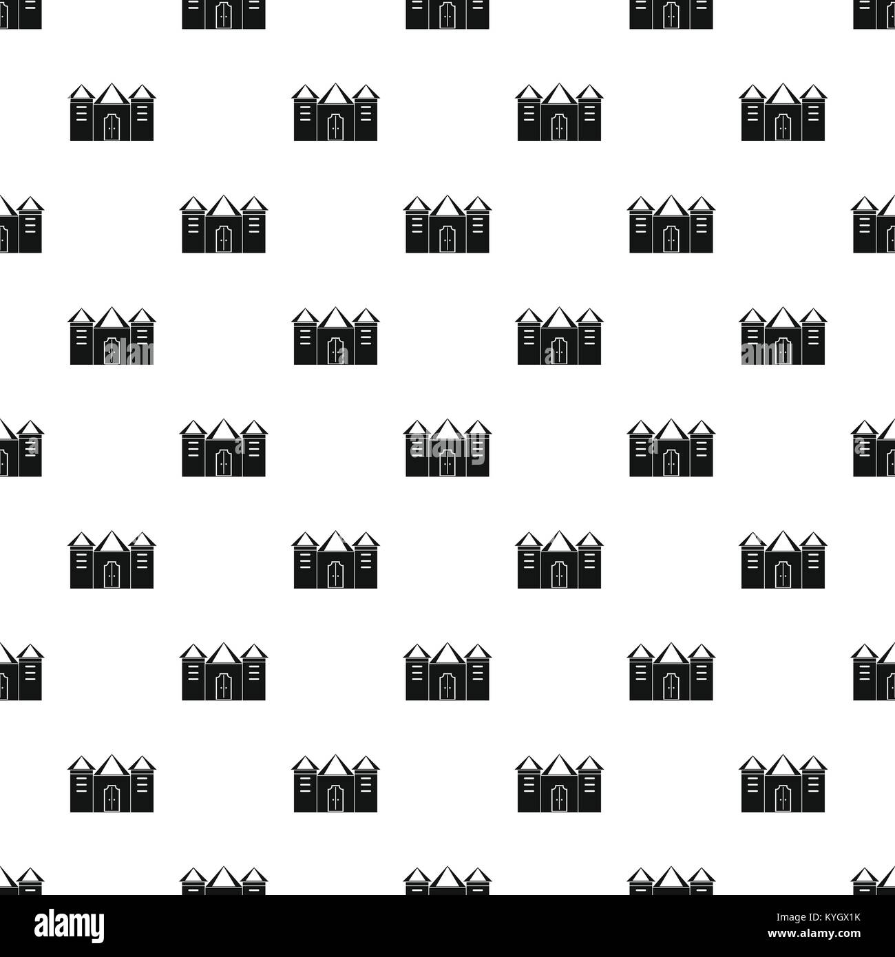Wall and gate of the old fortress pattern vector Stock Vector Image ...