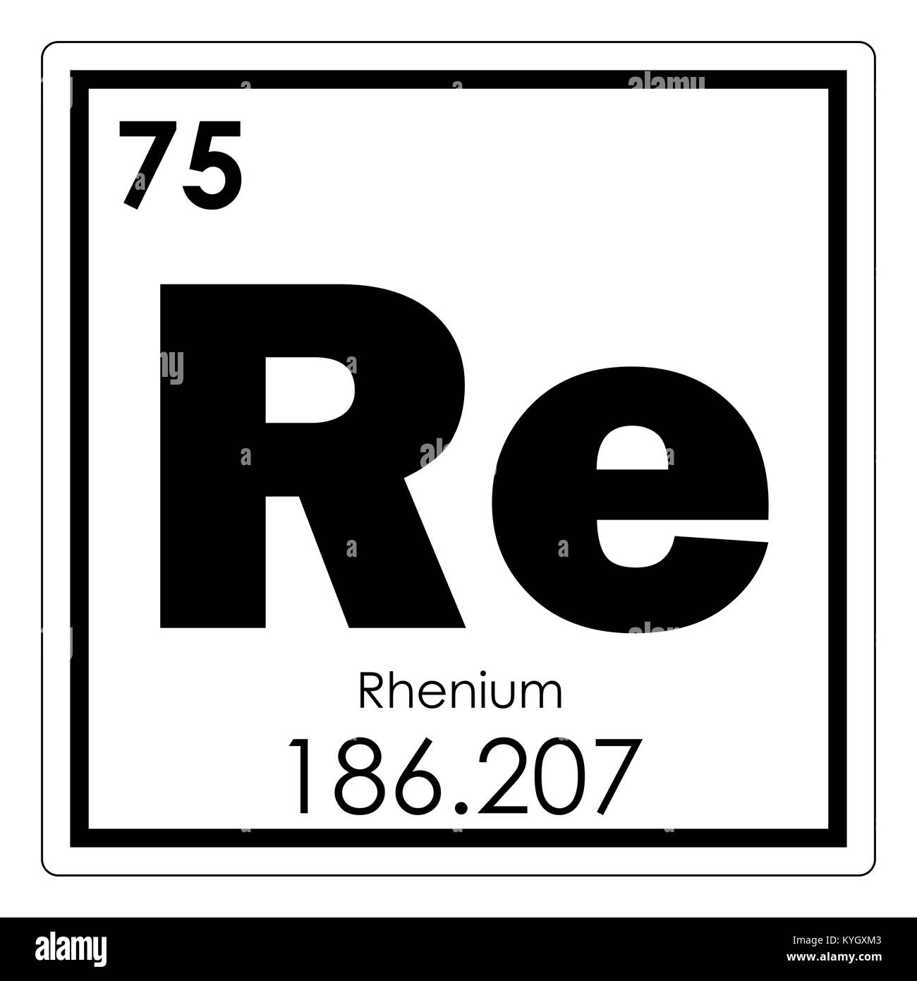 Rhenium chemical element periodic table science symbol Stock Photo - Alamy Rhenium chemical element periodic table science symbol Stock Photo - Alamy
