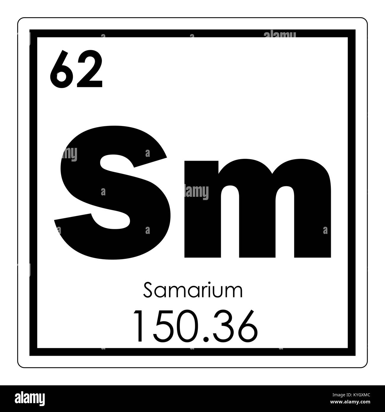 Samarium chemical element periodic table science symbol Stock Photo - Alamy