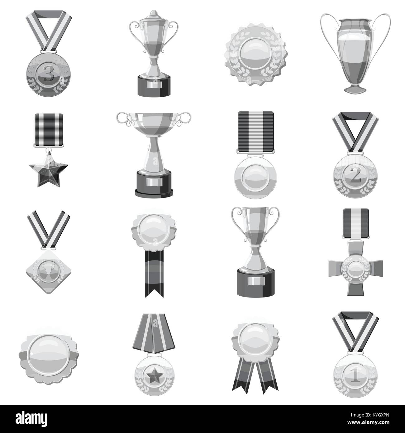Award icons set monochrome Stock Vector Image & Art - Alamy