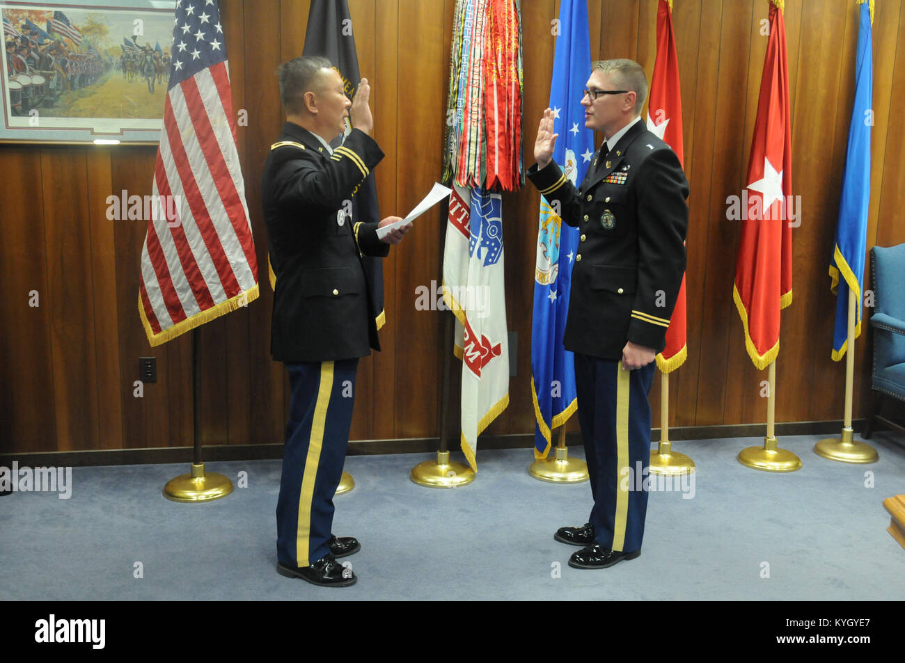 Chaplain Candidate 2nd Lt. Adams takes oath at Chaplain Candidate ...