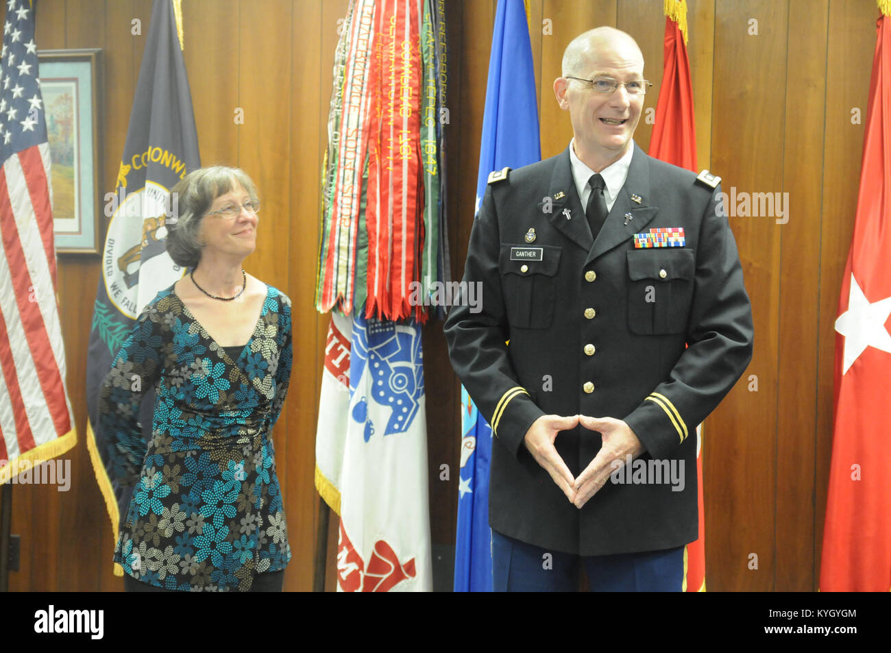Chaplain Maj. Paul Ganther and his wife at the Chaplain Candidate ...