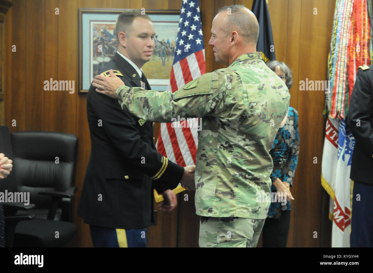 Maj. Gen. Stephen Hogan congratulates Chaplain Candidate 2nd Lt ...