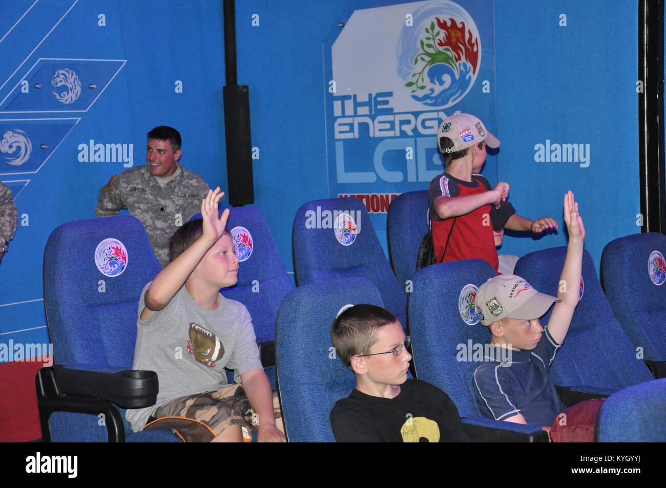 U.S. Army National Guard family members having fun Stock Photo - Alamy