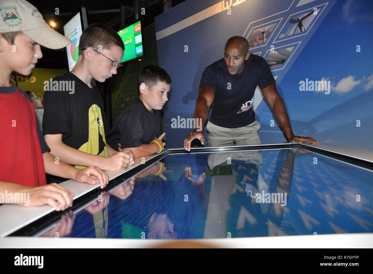U.S. Army National Guard family members having fun Stock Photo - Alamy