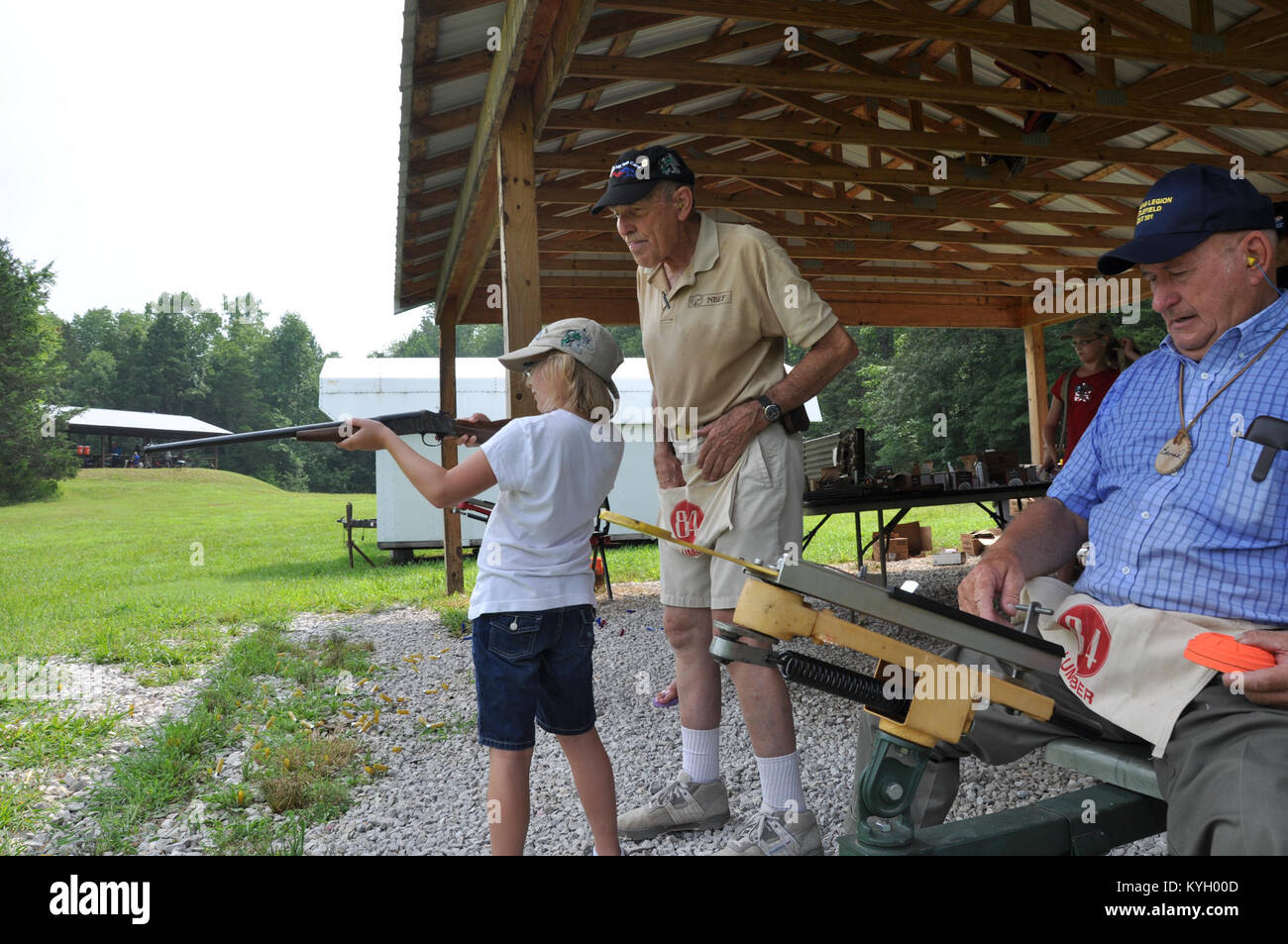 Katlyn Johnson, great niece of Brig. Gen. Joseph L. Culver, shoots clay ...