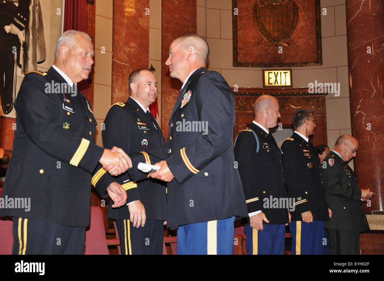 Maj. Gen. R. Martin Umbarger, Indiana adjutant general, congratulates ...