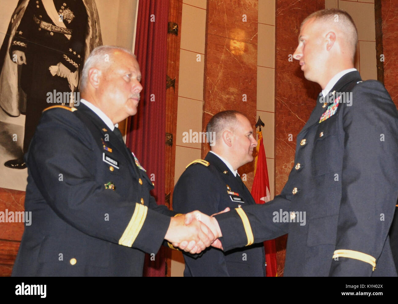 Maj. Gen. R. Martin Umbarger, Indiana adjutant general, congratulates ...