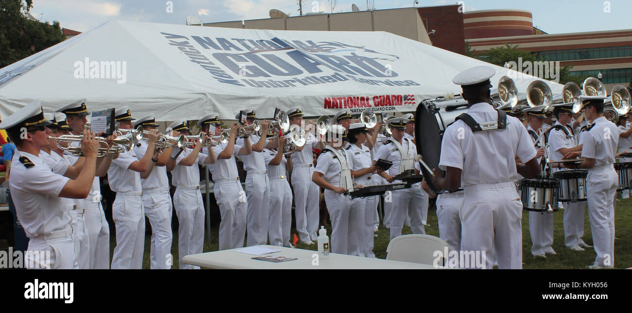 The United States Naval Academy Marching Band performs during Military ...