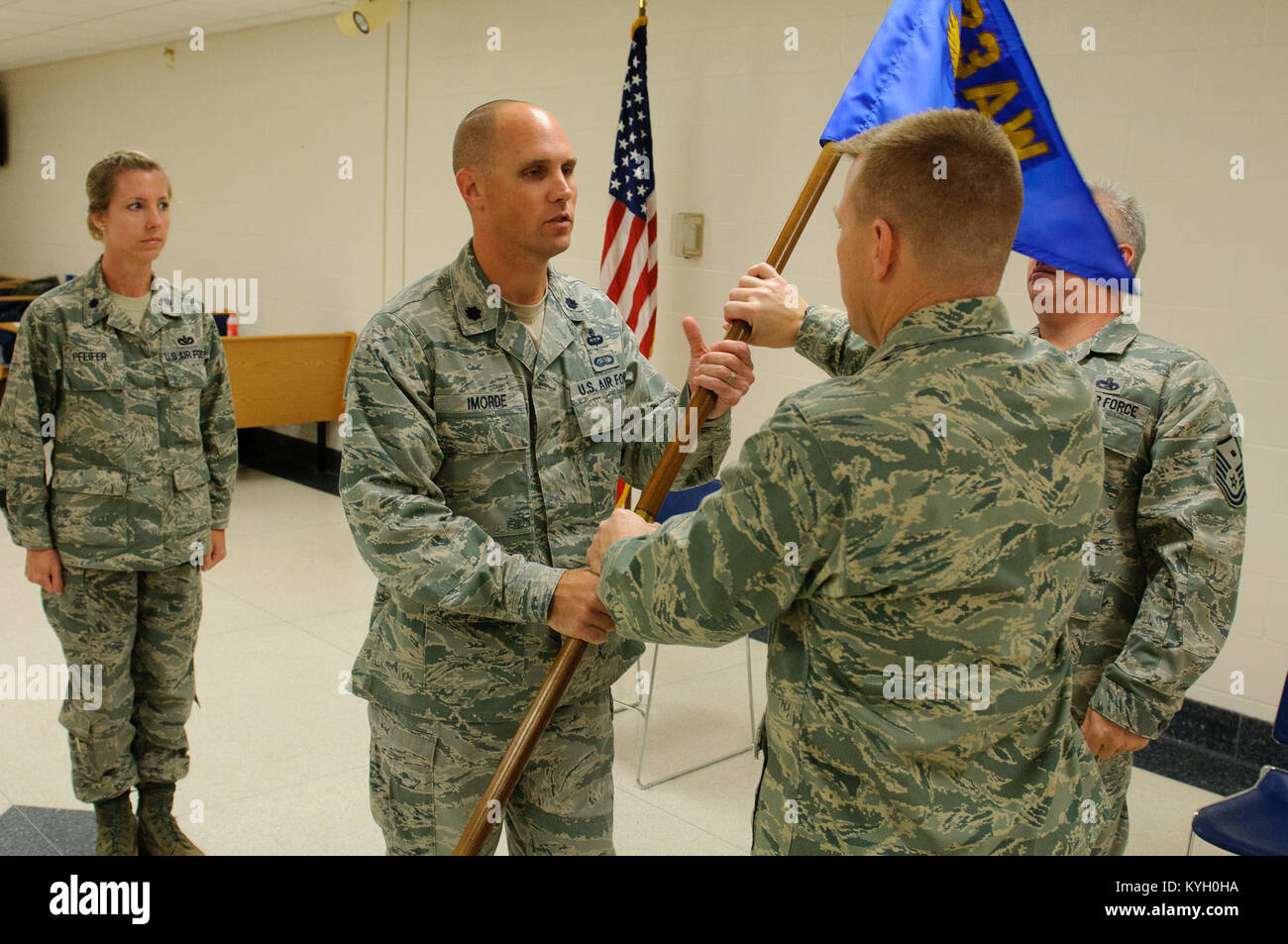 Lt. Col. George Imorde III, incoming commander of the 123rd Force ...