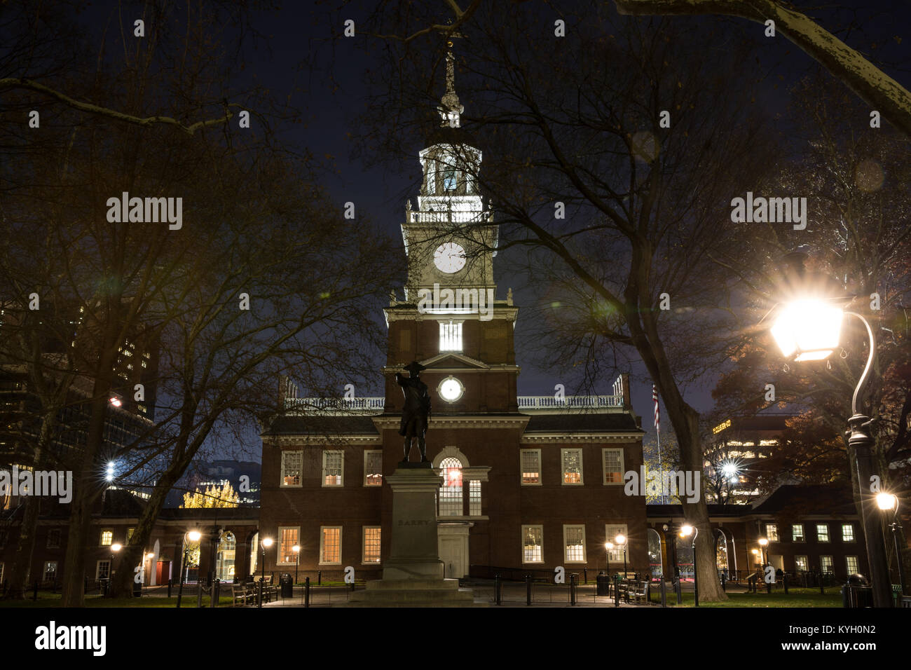 Independence Hall At Night