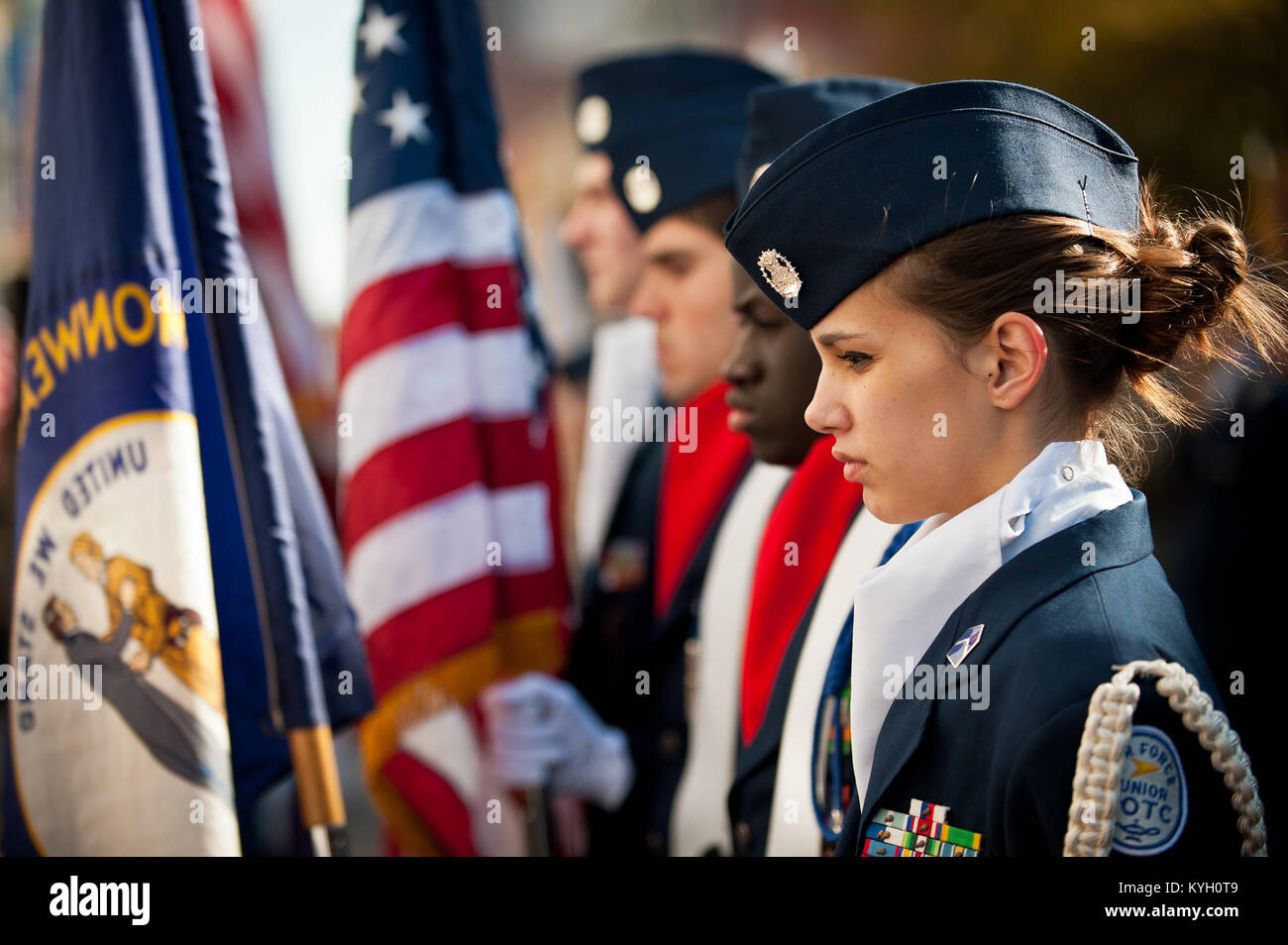 Cadet 2nd Lt. Ashley Brainer, a member of the Moore Traditional High ...