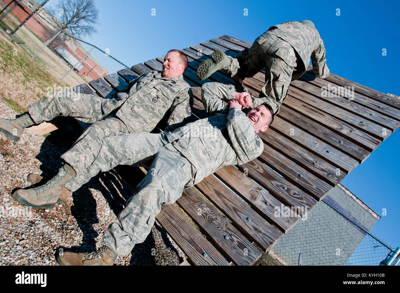 Staff Sgt. Ed Nooning and Master Sgt. Josh Devine, members of the ...
