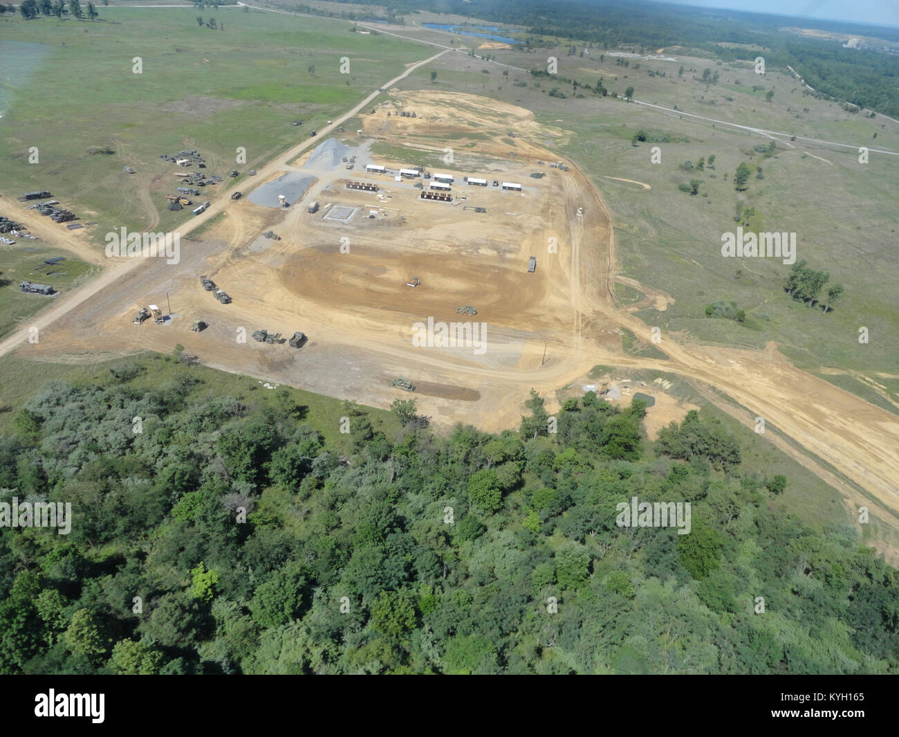 Aerial view of the Detachment 1, 207th Horizontal Engineer Company ...