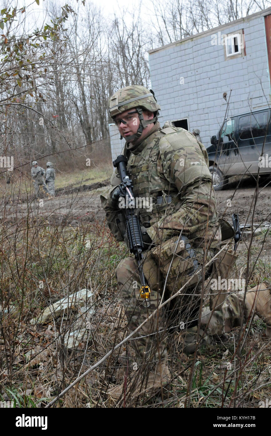 US military army National Guard training with armored vehicle Stock ...