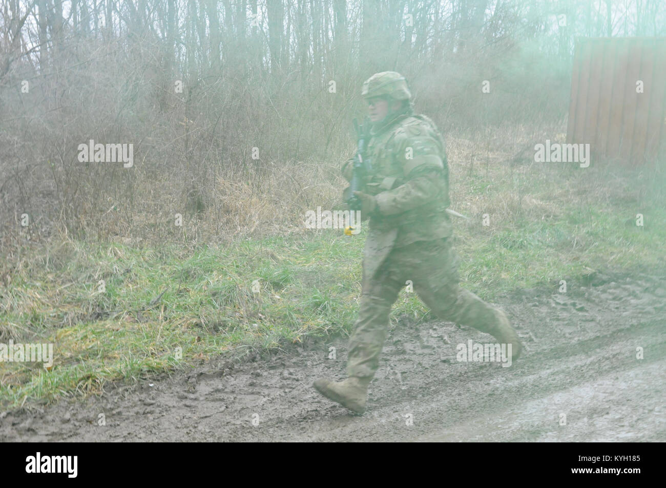 US military army National Guard training with armored vehicle Stock ...