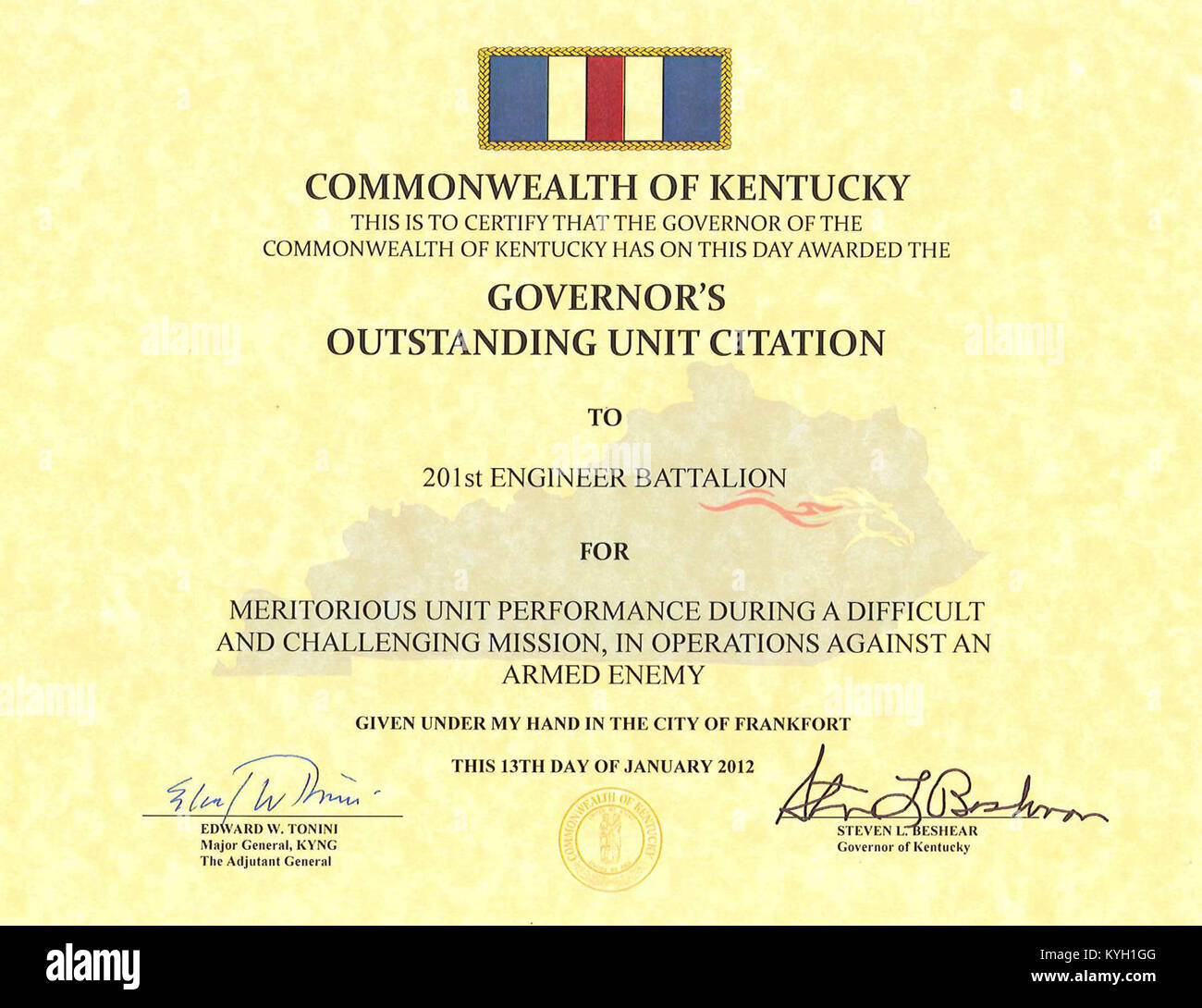 Governors outstanding unit award hi-res stock photography and images ...