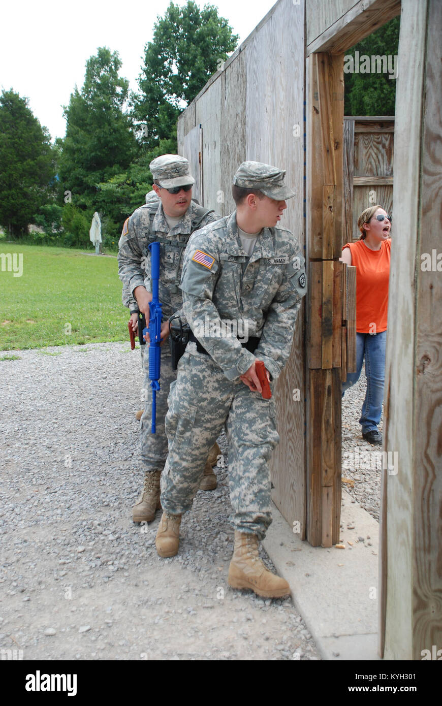 US military army National Guard training and assisting Stock Photo - Alamy