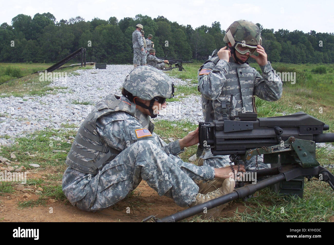 US military army National Guard training and assisting Stock Photo - Alamy
